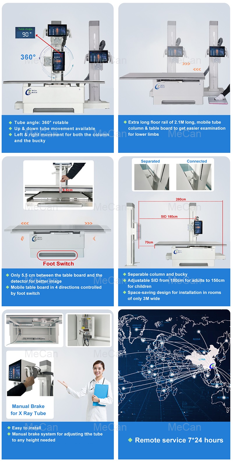 High Quality Practical X Ray Radiographic Table for Medical X-ray ...
